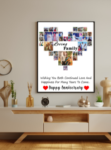 Personalized Photo Collage Frame - Heart Shape Photo Collage Frames ...